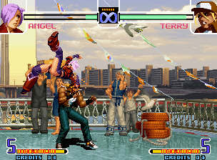 Combos graficados: Combo de angel 1 kof 2002